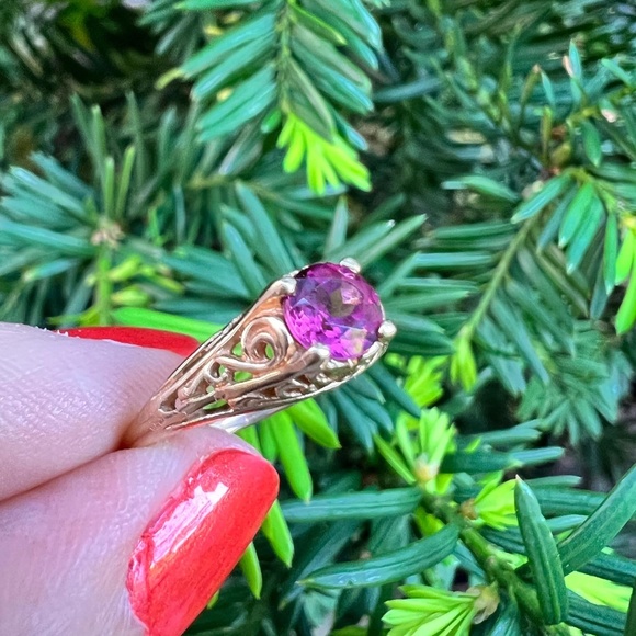 Kabana | Jewelry | Kabana Vintage 4k Yellow Gold Pink Tourmaline Ring ...